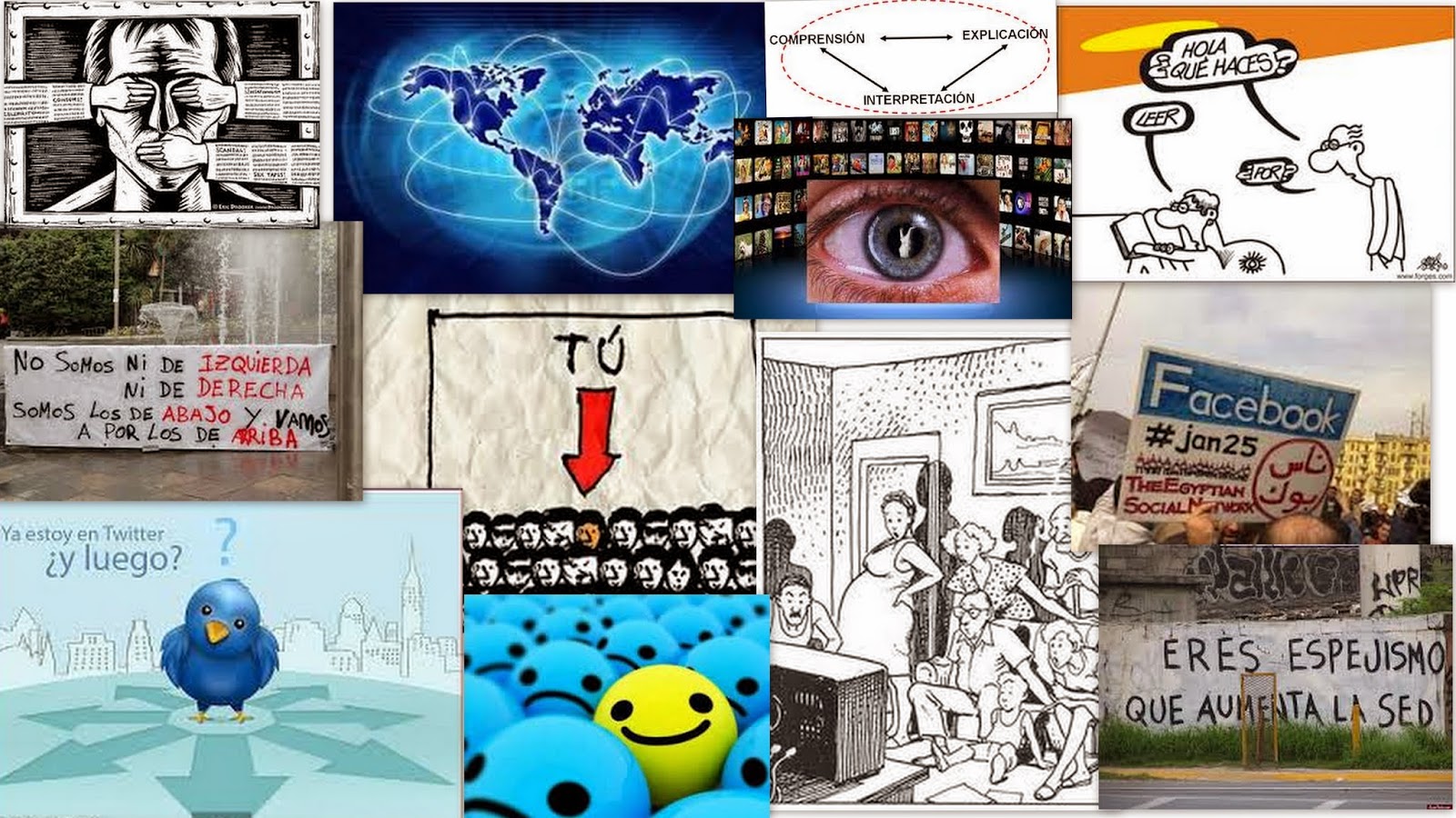 Poder y Control: Collage de imágenes. Tema: Poder y Control