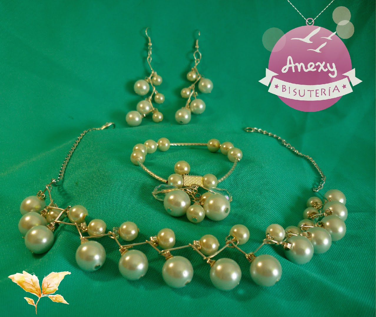 Elegante juego de perlas - Bisutería y Accesorios Anexy