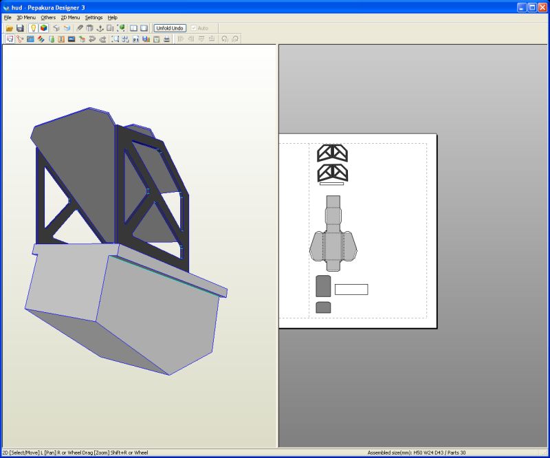 Desktopsimmer's 3D Models: Space Shuttle Orbiter's HUD (Paper Model)