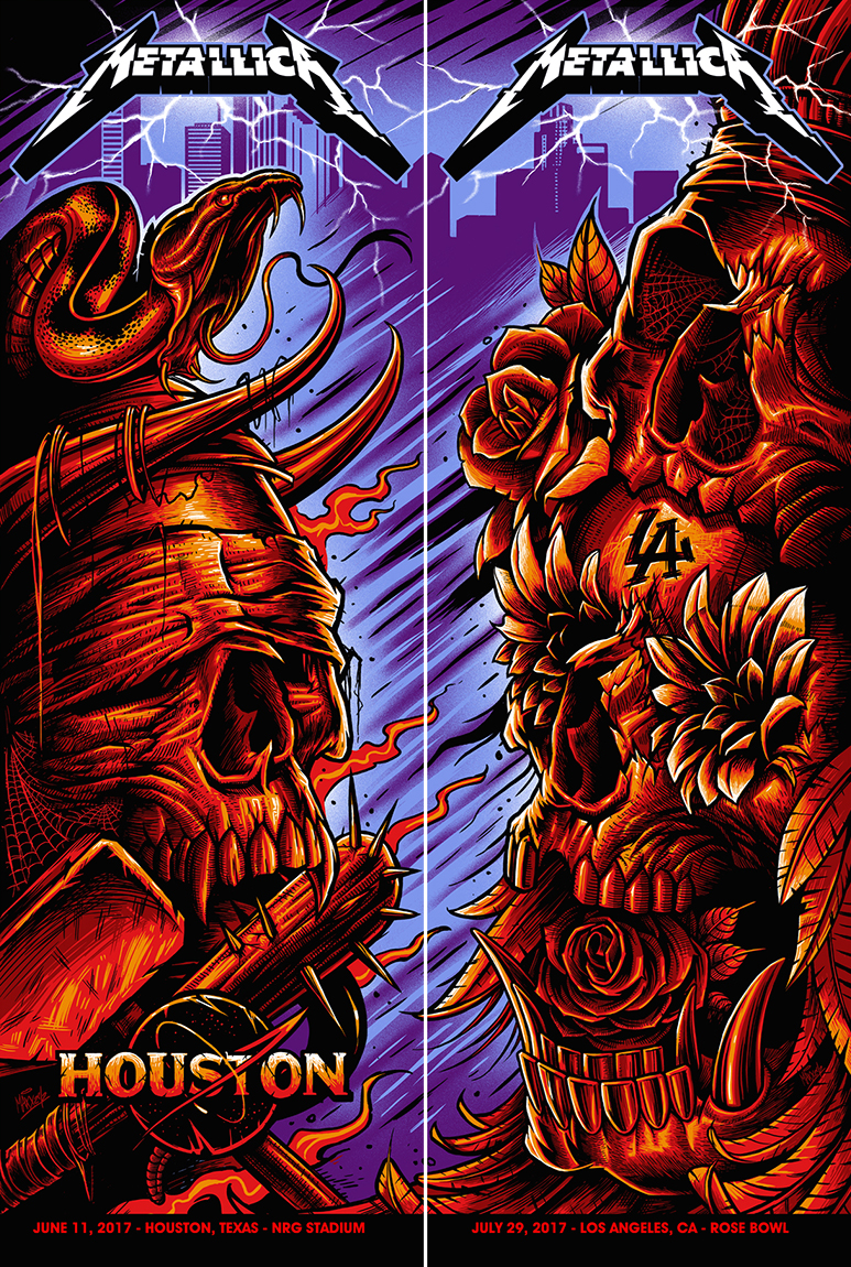 INSIDE THE ROCK POSTER FRAME BLOG: Metallica Los Angeles Print By ...