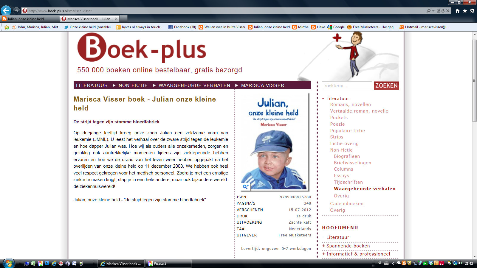 Julian, onze kleine held: Boek Plus verkoopt ook het boek Julian, onze ...