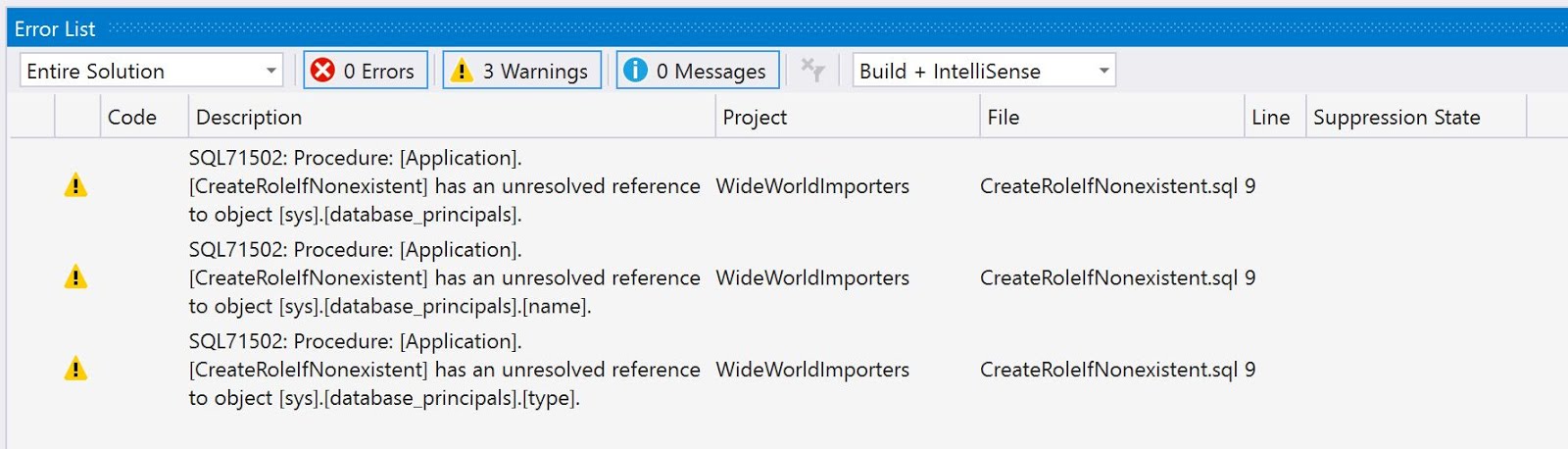 Software Development: Compiling SQL Server Database project