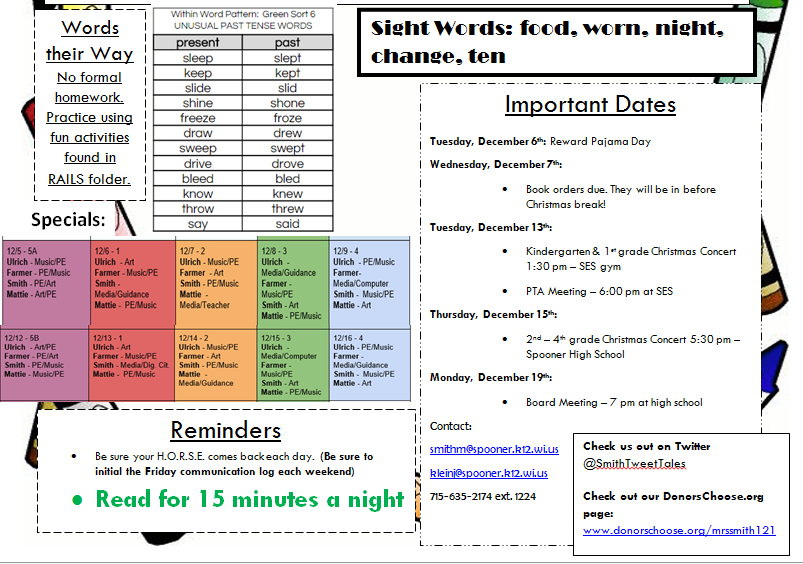 Mrs. Smith's classroom blog: This Week's News