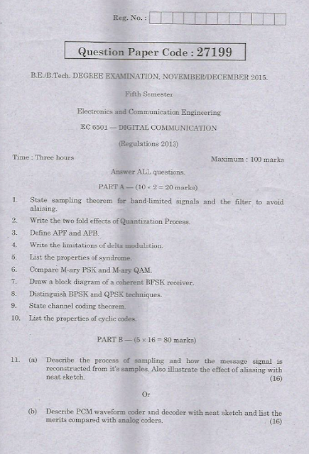 EC6501 Digital Communication Nov Dec 2015 Past Exam Paper - University ...
