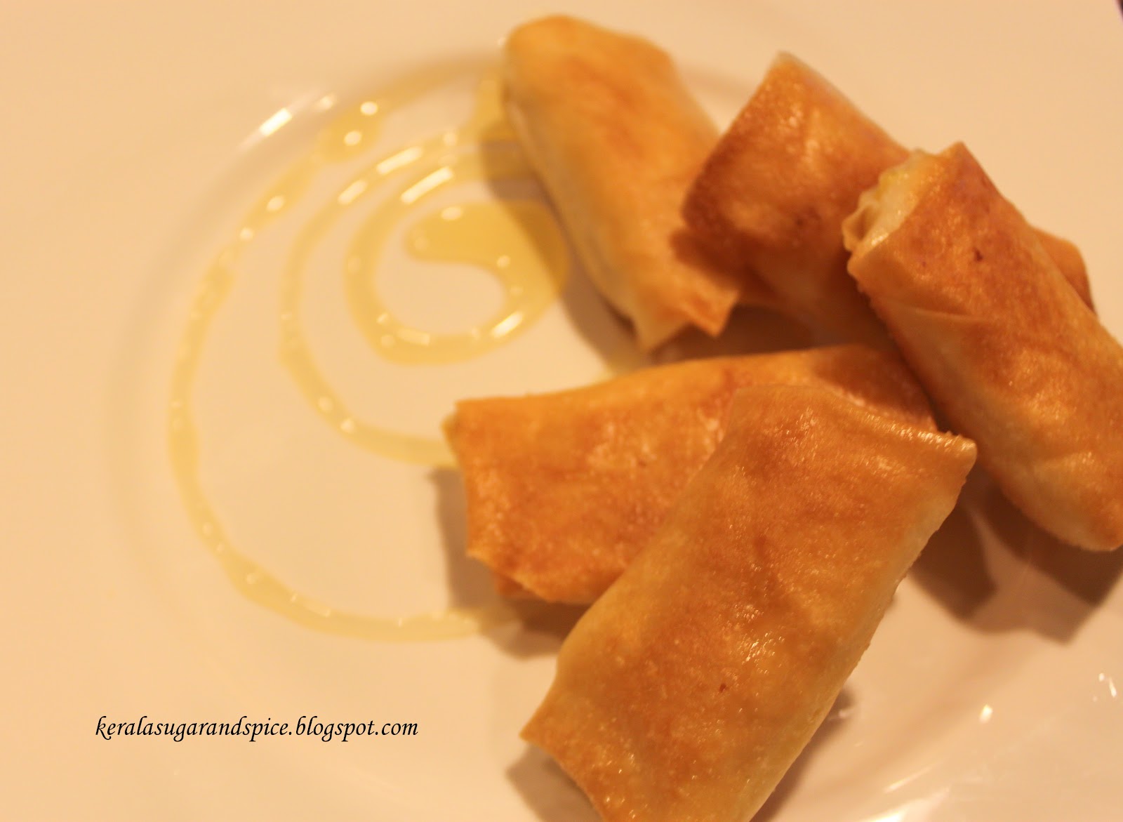 Kerala "Sugar and Spice": Fried Plantain in Spring Roll Wraps