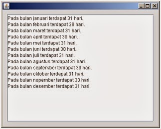 Java dan Android: Membuat program java menggunakan fungsi Array