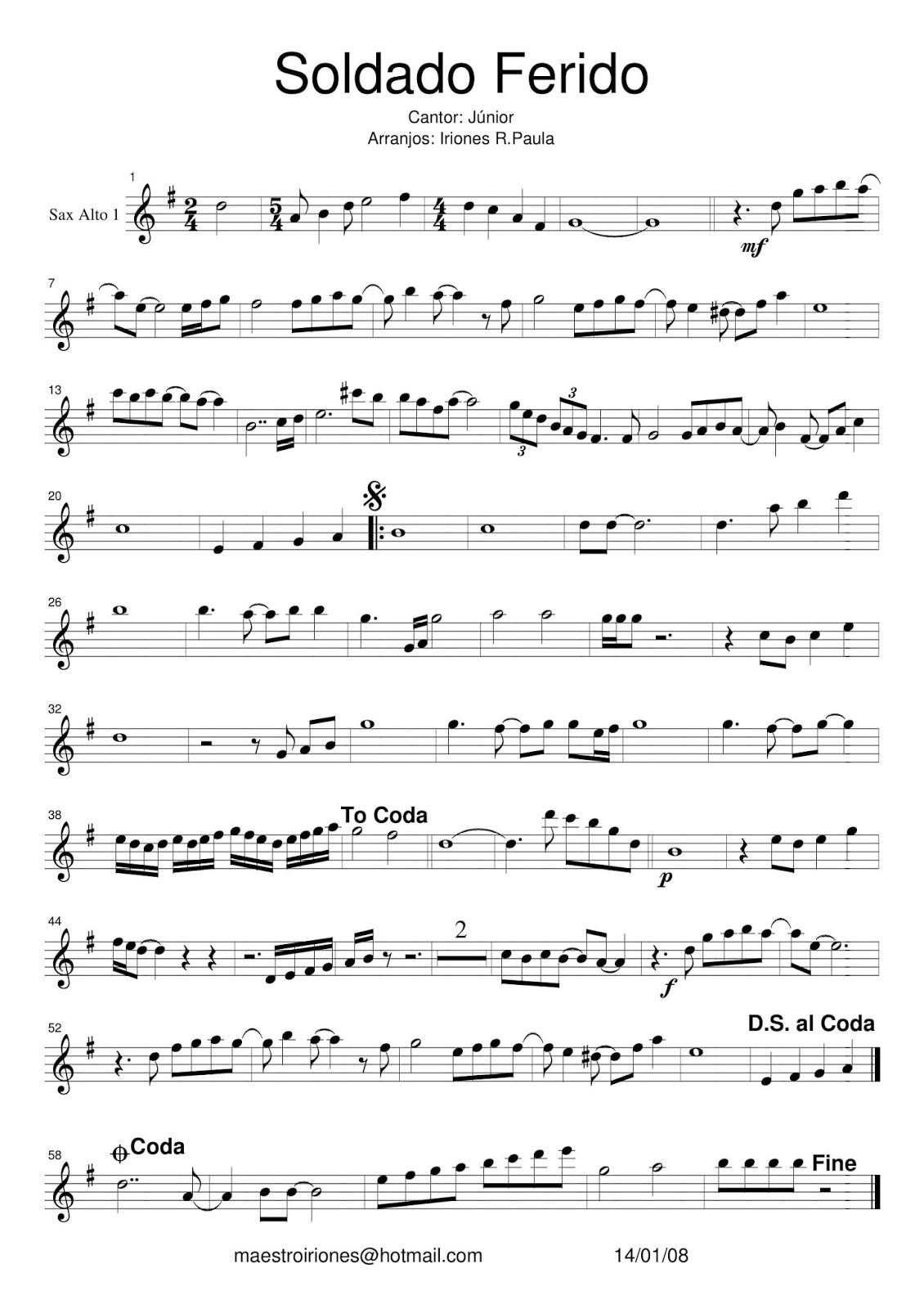 PARTITURAS PARA BANDA DE MÚSICA EVANGÉLICA.: ARRANJO DO HINO SOLDADO ...