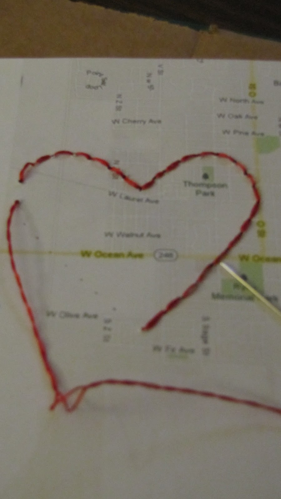 Adventures in DIY: Love *Heart* Map Frame