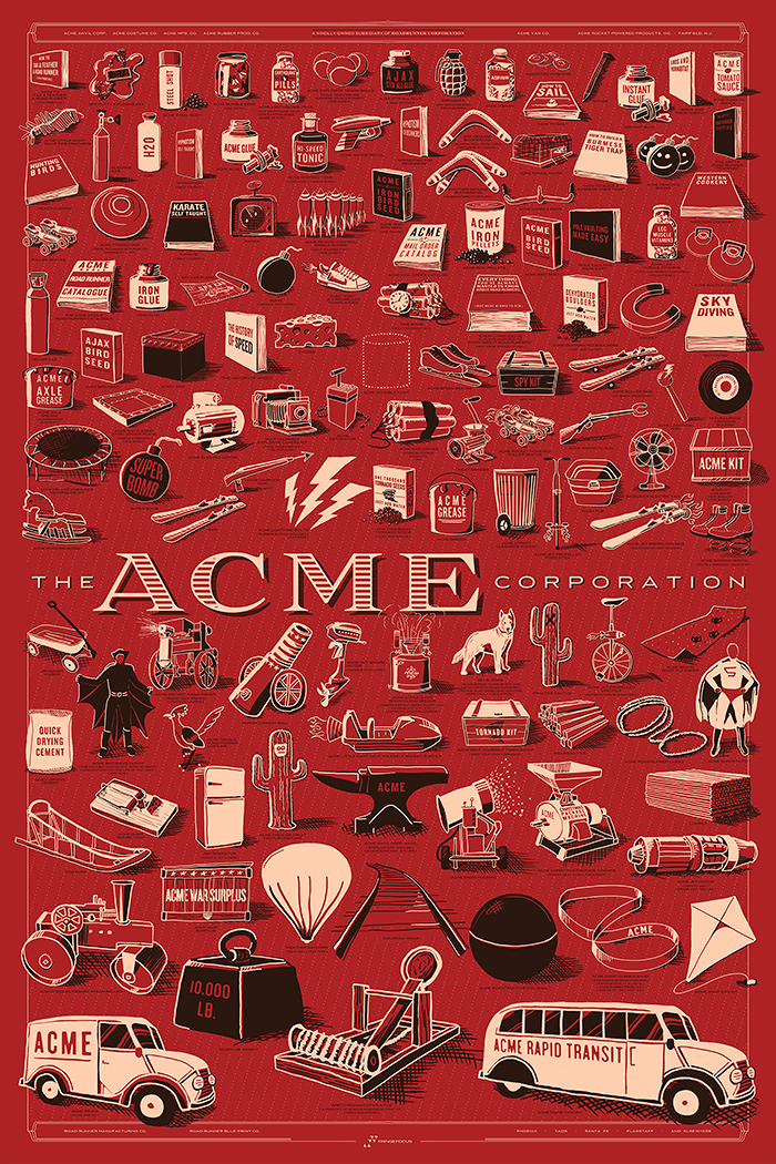 INSIDE THE ROCK POSTER FRAME BLOG: The ACME Corporation Poster by Rob ...