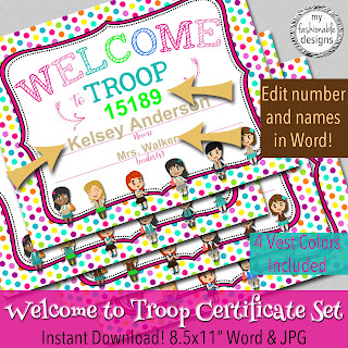 My Fashionable Designs: FREE Printable: Welcome to the Troop!