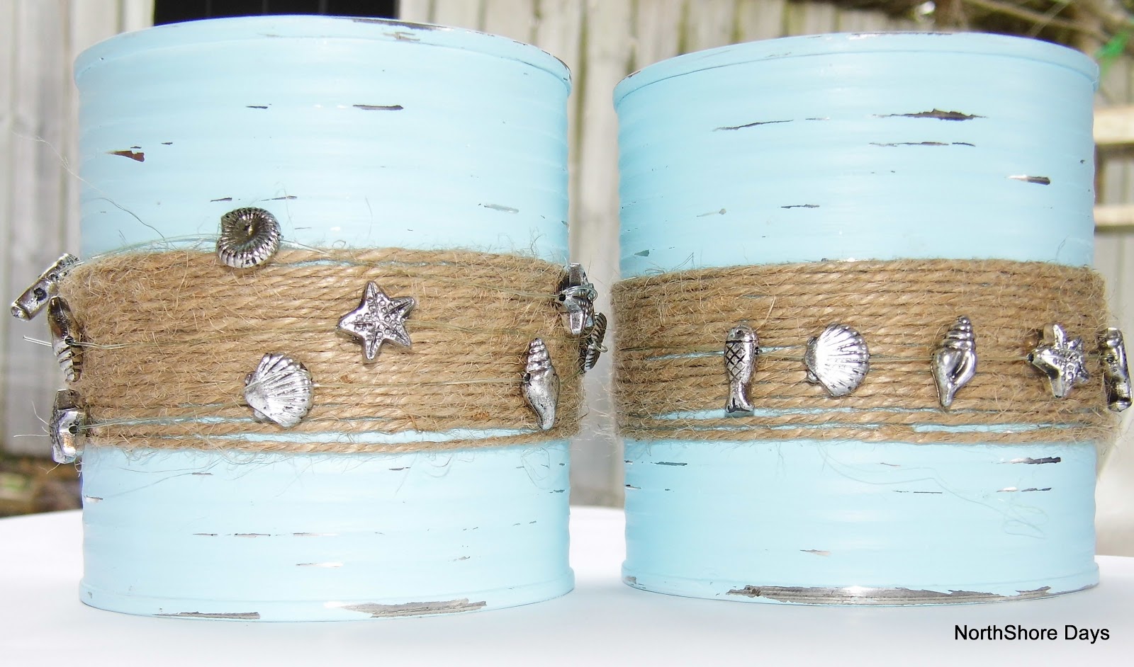 NorthShore Days.....: Repurposed Beachy Tins