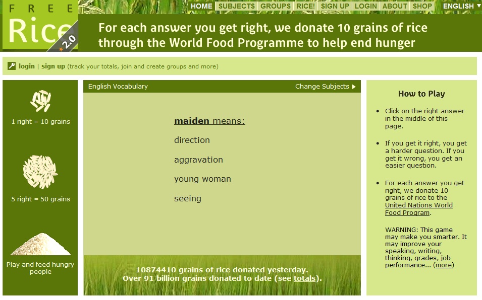 Cea's blog: Free rice