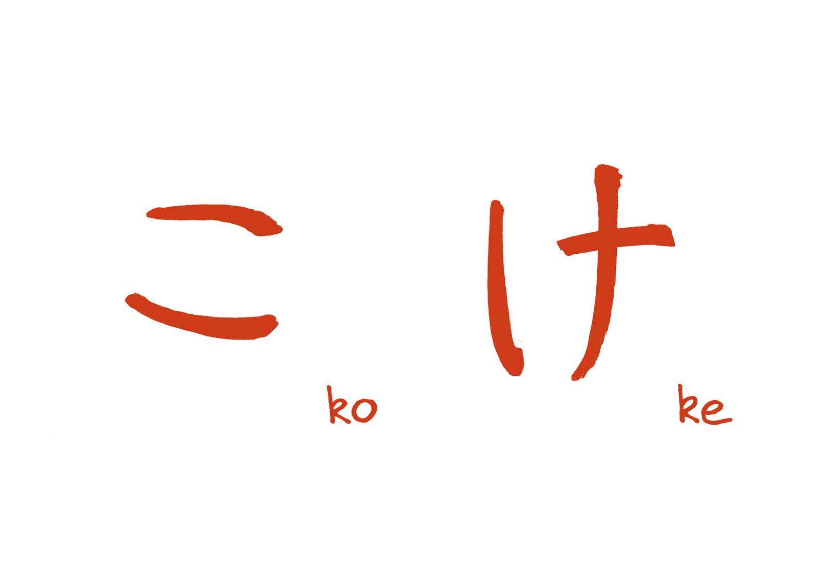 My Sketchblog: Learning Japanese-Hiragana-KO and KE