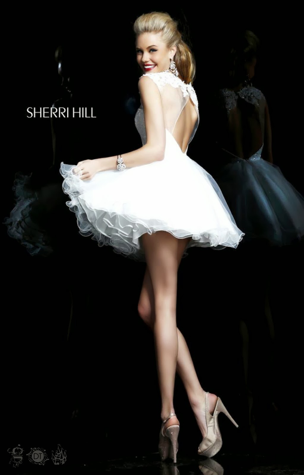 2016 Sexy Prom Gown 2014 A Line Short Prom Dress By Sherri Hill 21217