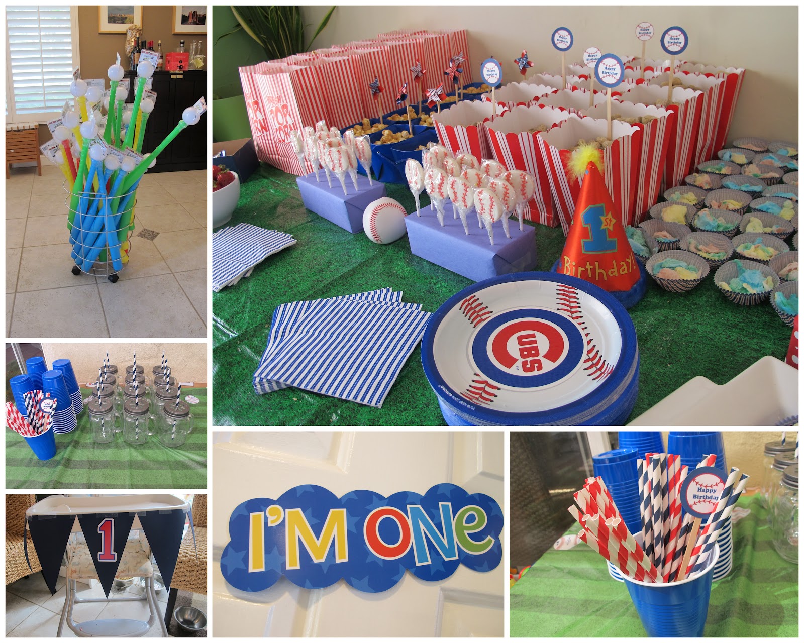 Baseball 1st Birthday - Made with HAPPY