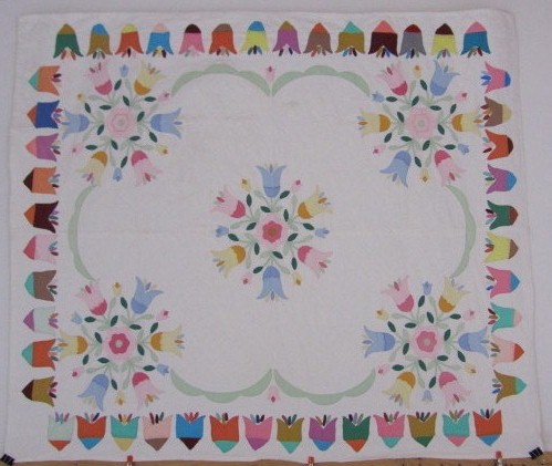 Quilt Art Star: Batik Tulips - Bloggers Quilt Festival #46