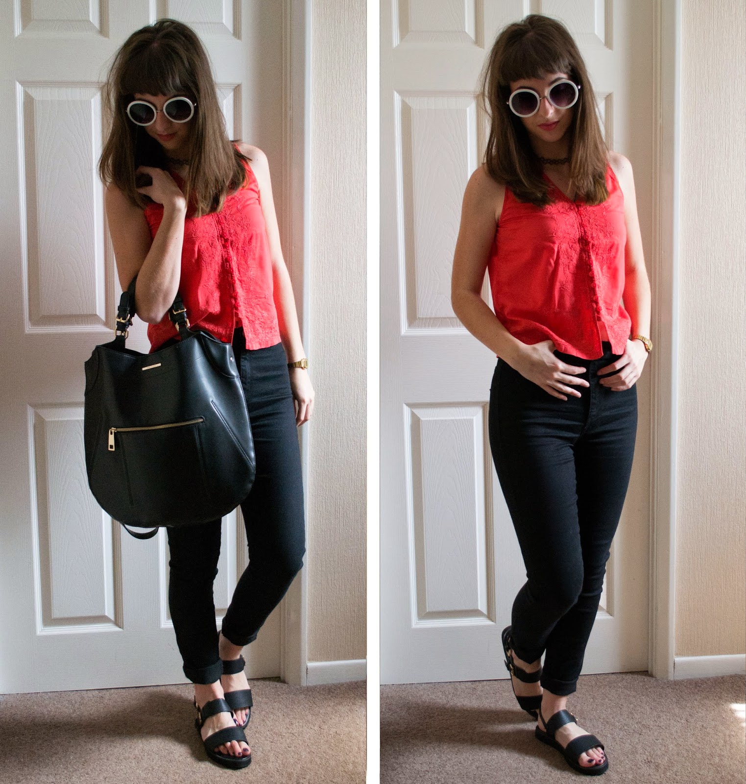 docsanddaisies: OOTD: RED & BLACK