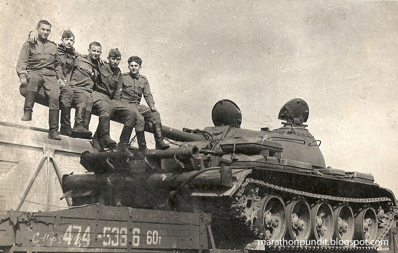 Marathon Pundit: Vintage photo: Soviet Army T-54/55 tank