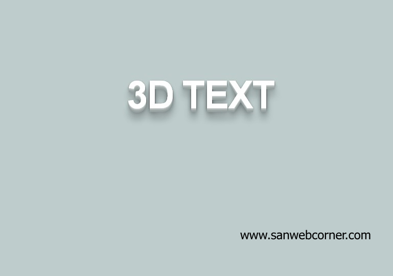 3D Drop Shadow for text using pure css