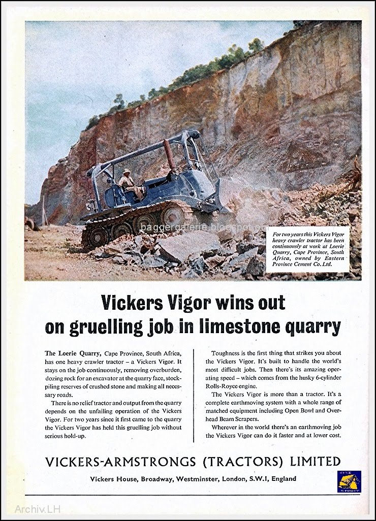 Baumaschinen Prospekte: Vickers Bulldozer