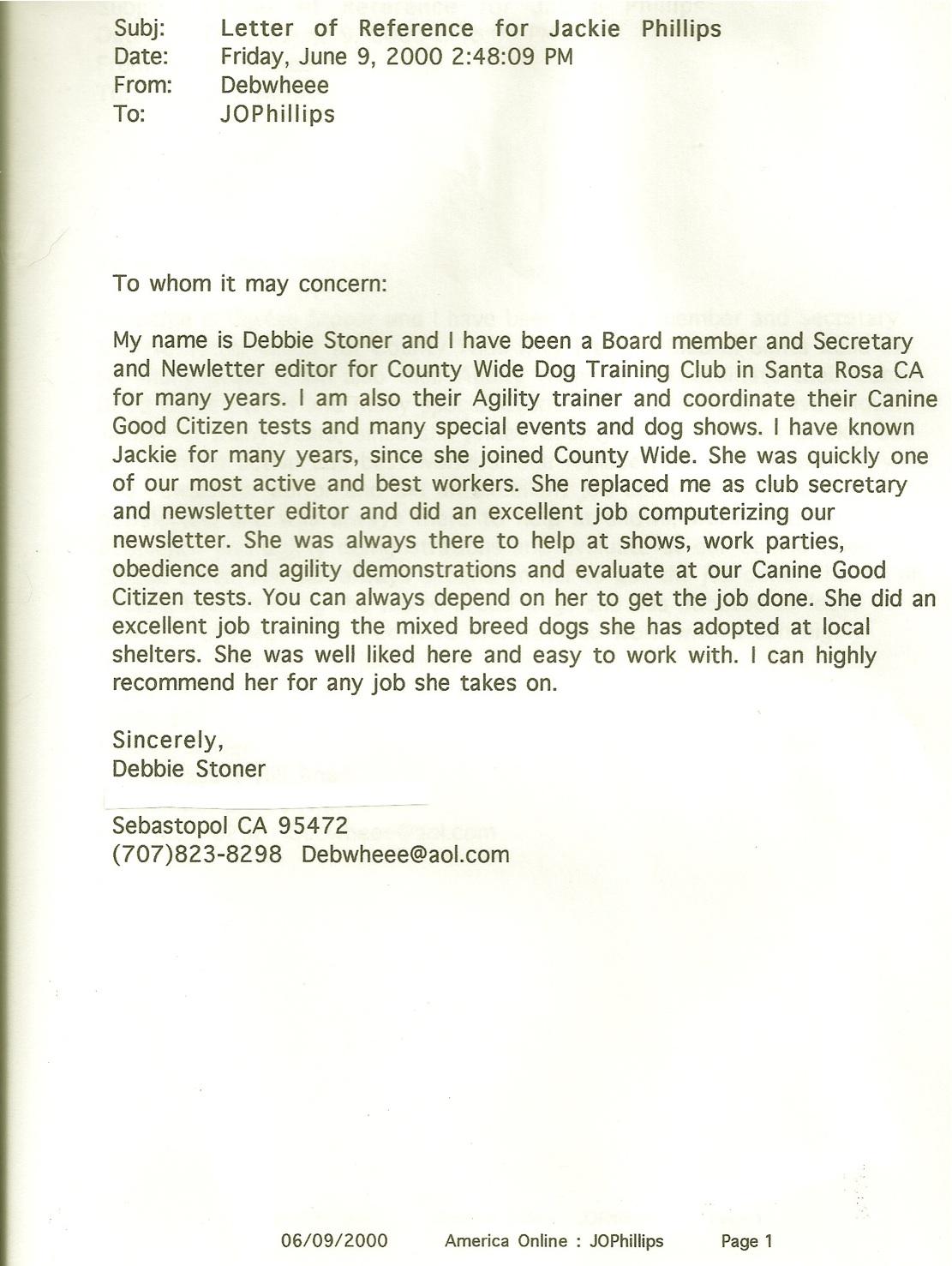 Pet Detective Case Blog: Professional Letters of Recommendation