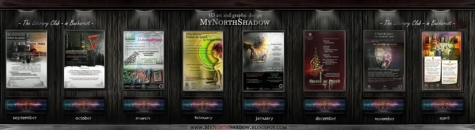 Poster design and print media gallery ~ 3D art of my north shadow