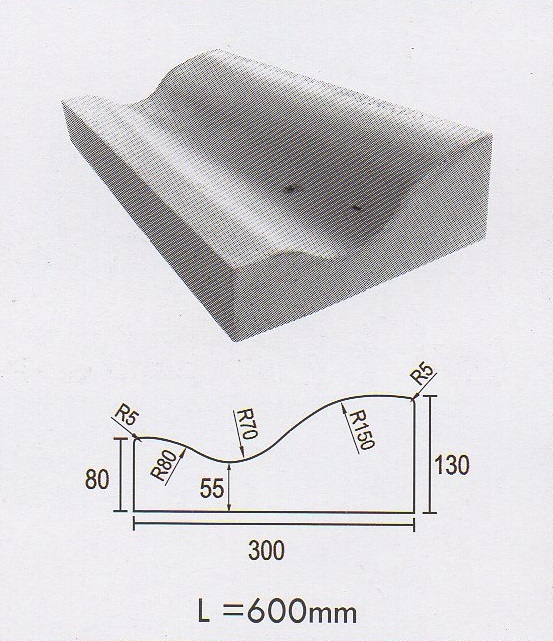 PRECAST COMPRESSED SLAB / CONCRETE GRATING: ROAD KERB