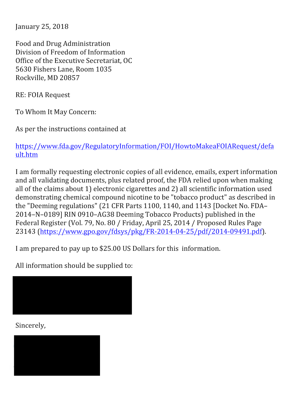 The "Lone Wolf" Graphic Arts Technologist: FDA FOIA Request