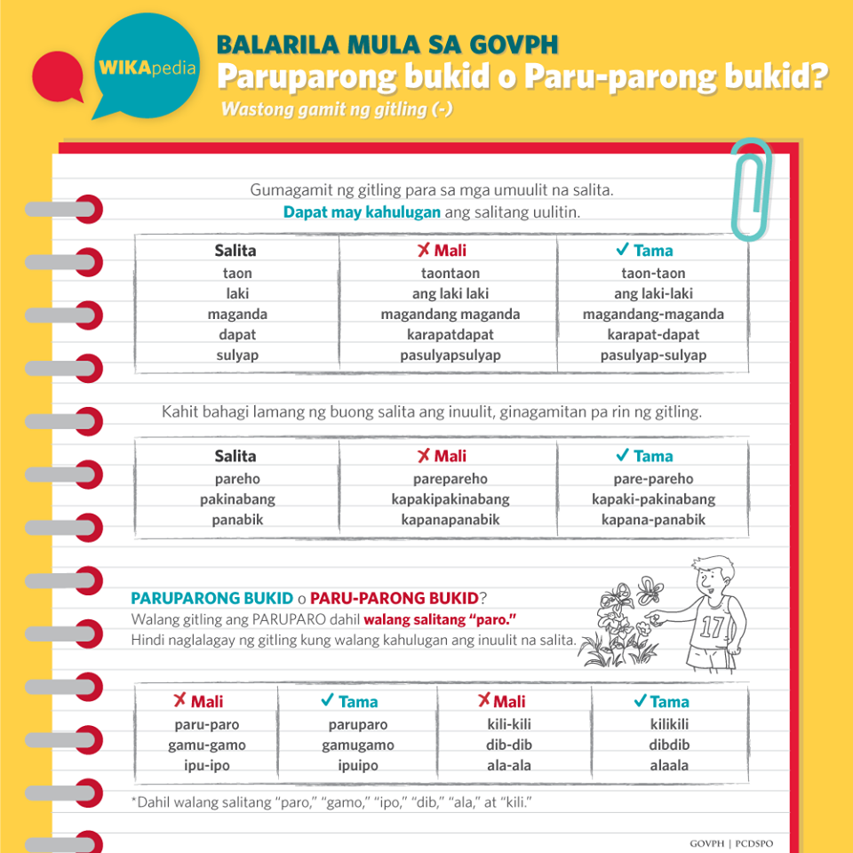 Pinoy Ako: Wastong Gamit ng gitling (-)