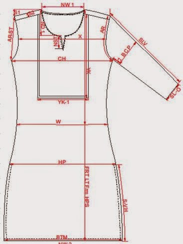 My Textile Notes: Measurement ( Specification) Sheet of a Typical ...