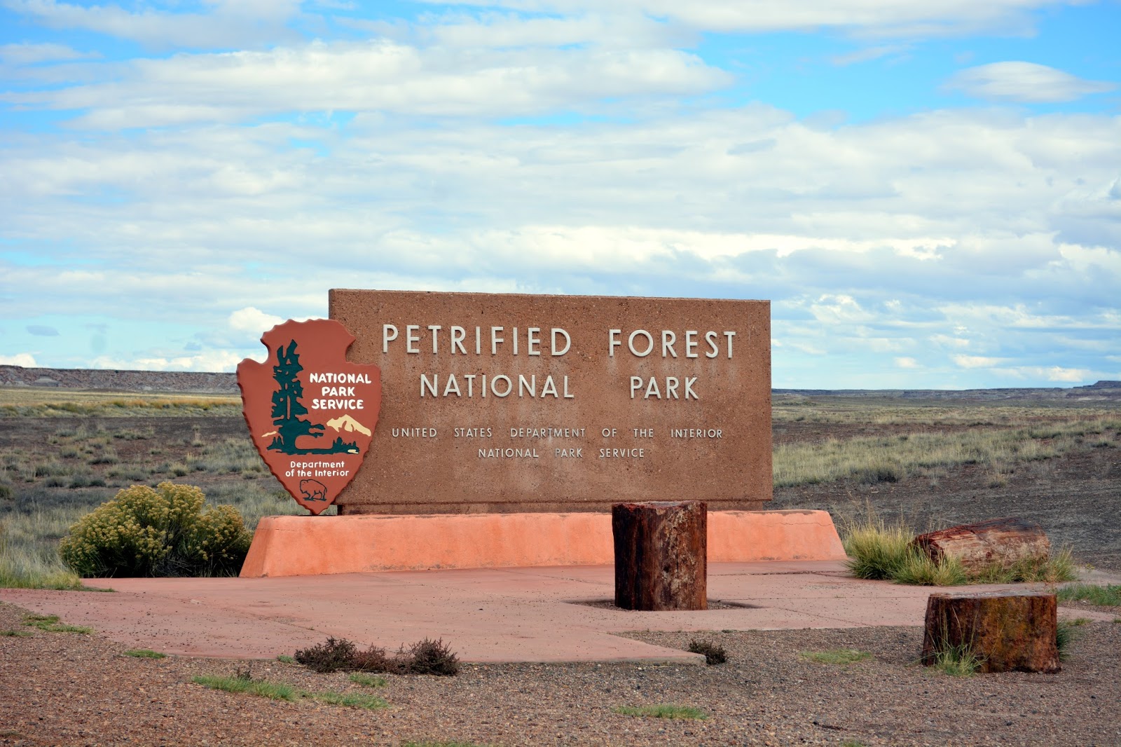 Petrified Forest National Park Sign