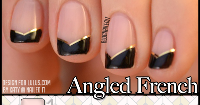 Angled French Tutorial for Lulus.com - Nailed It | The Nail Art Blog