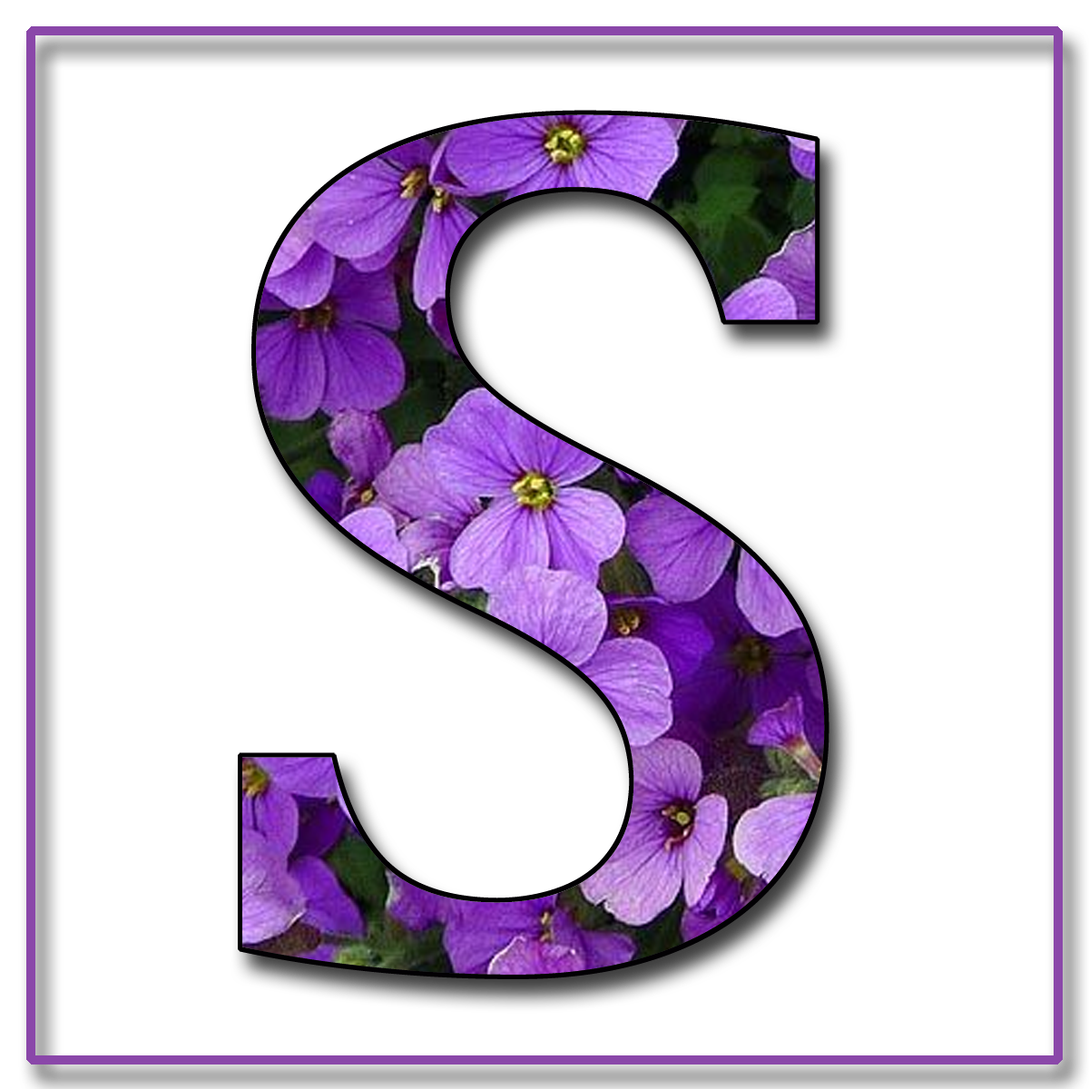 GRANNY ENCHANTED'S BLOG: "Purple Flowers" Free Scrapbook Alphabet ...