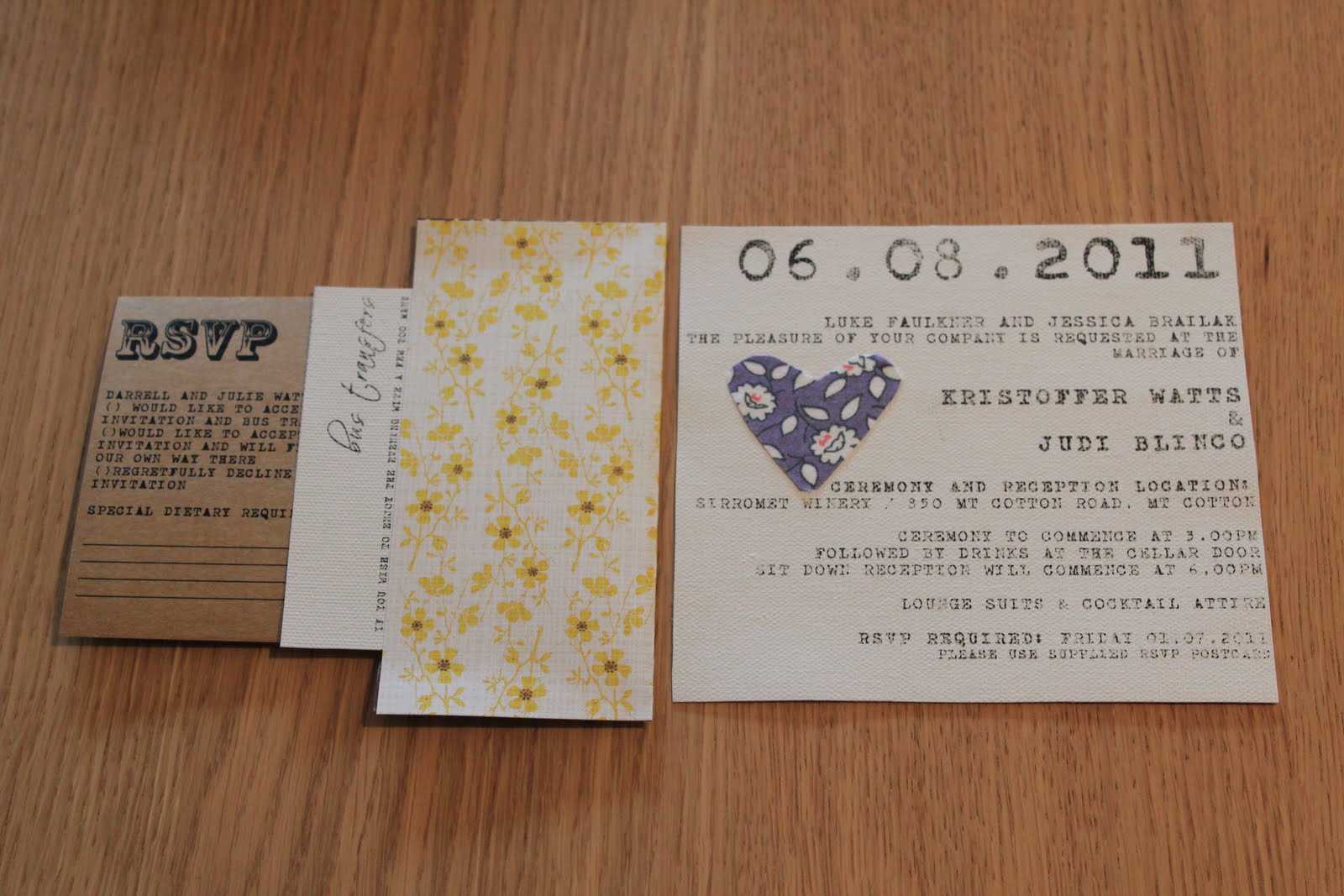 Watts Wedding Box: DIY rustic wedding invitations