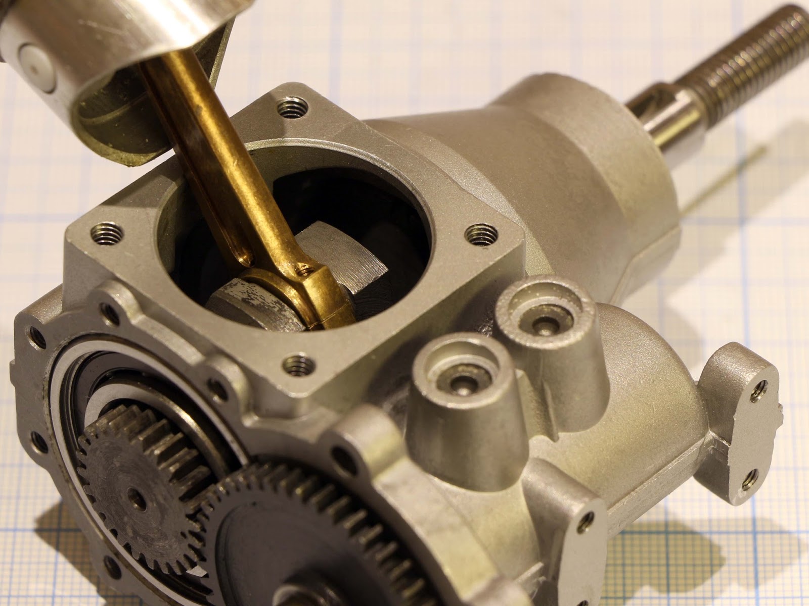 RC IT Music Photo Video: Inside ASP FT160AR Twin Cylinder Glow Engine