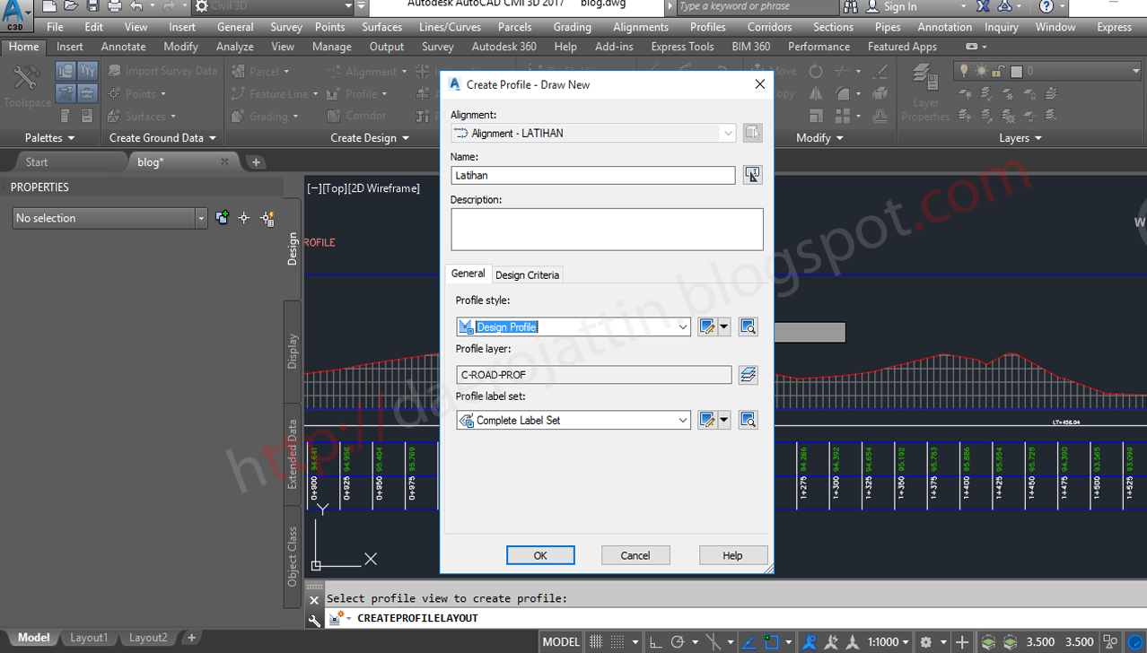 Autocad Civil 3D - Membuat Alignment Vertical Versi 1 | Surveyor Drafting