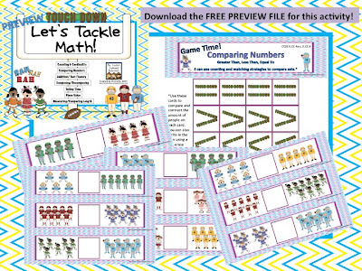 Classroom Freebies Too: Are you ready for some football? (math freebie)