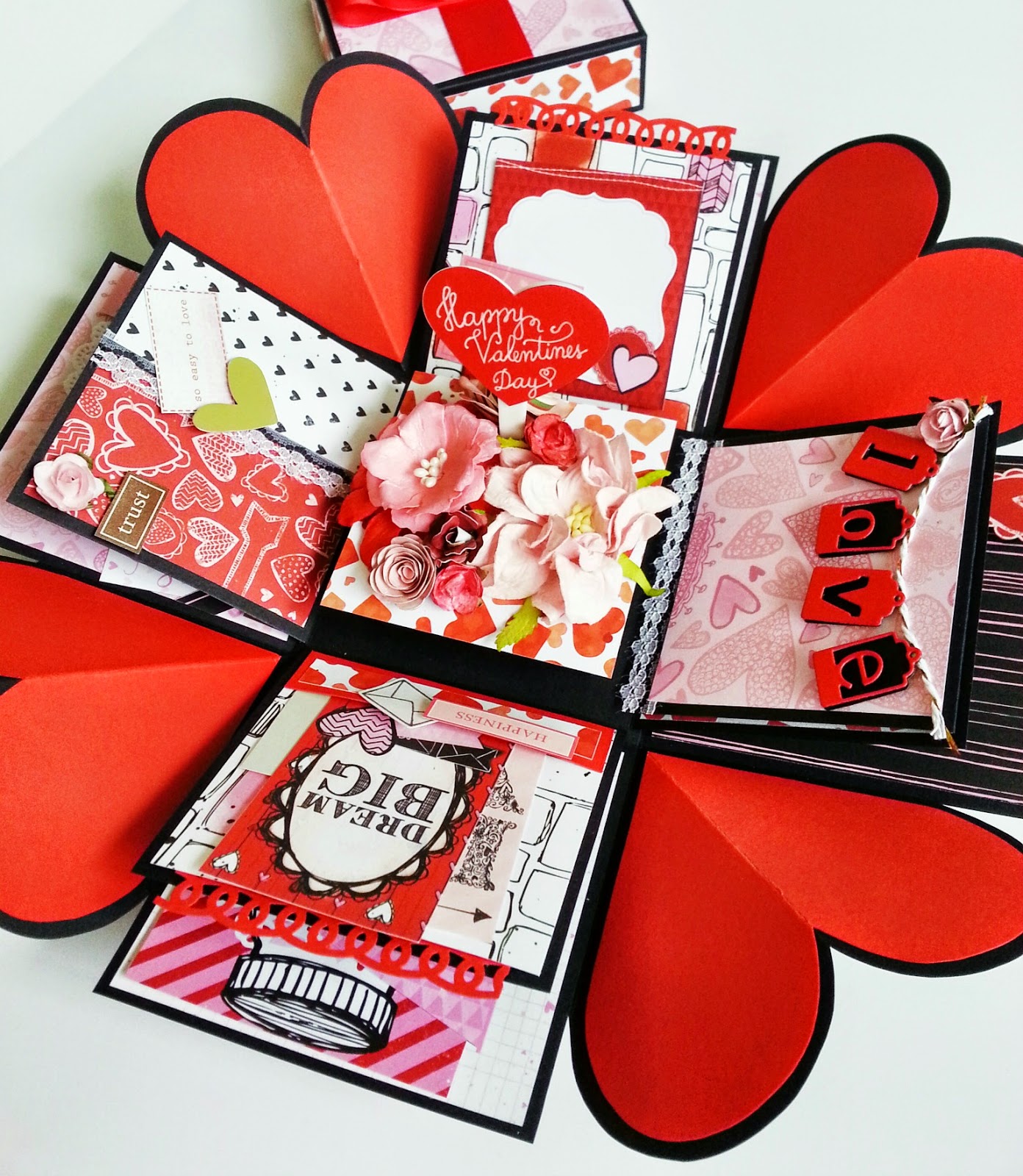 Memory Lane: Explosion Box Using Bo Bunny Head Over Heels Collection