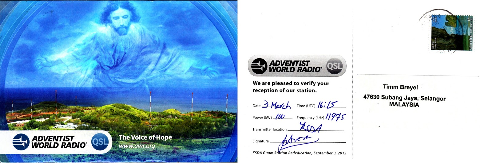 SOUTH EAST ASIA DXING: Adventist World Radio / Wavescan (via Guam)