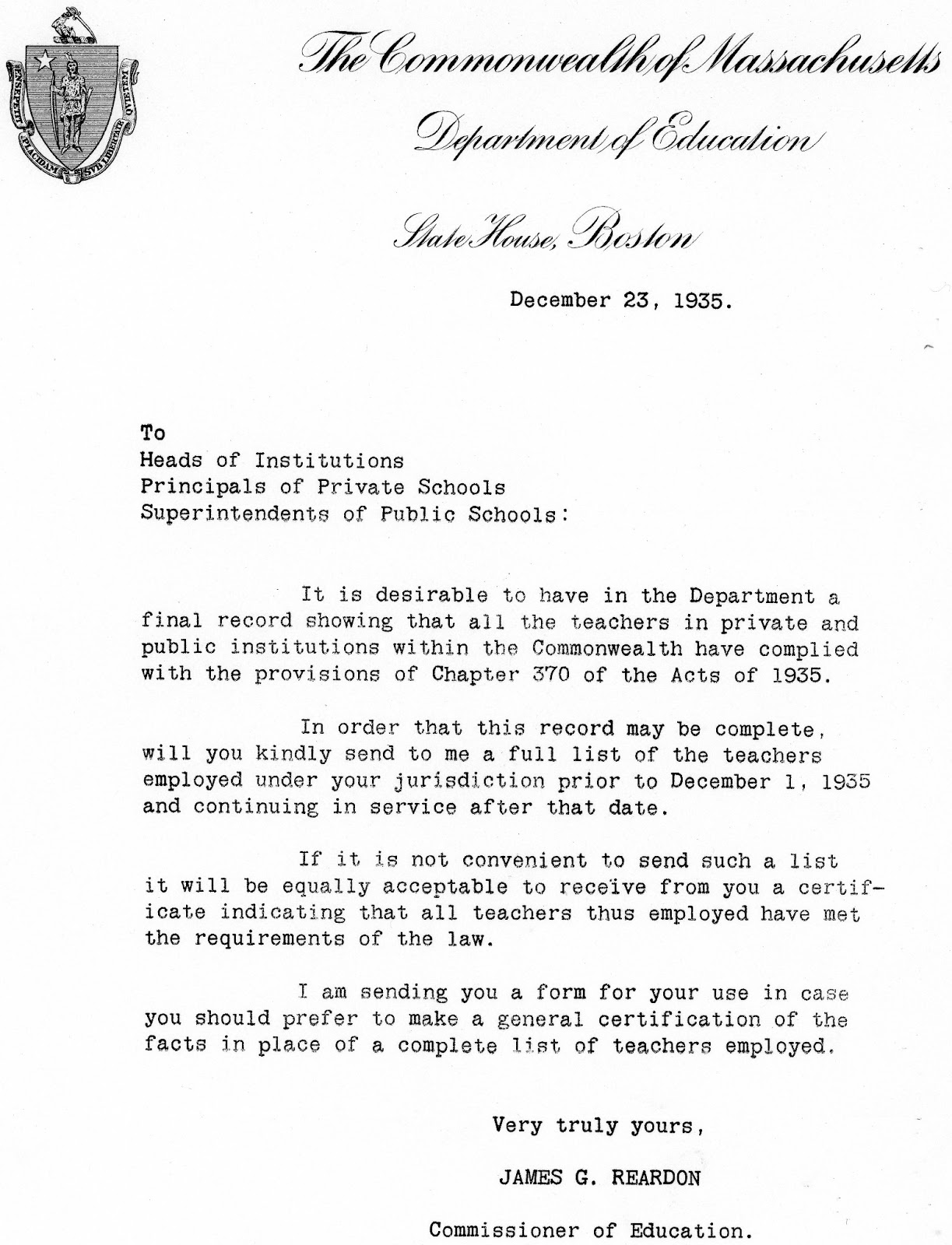 The Governor's Academy Archives: Loyalty Oath