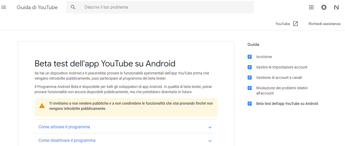 Diventa YouTube beta tester e ottieni le nuove funzionalità in anticipo
