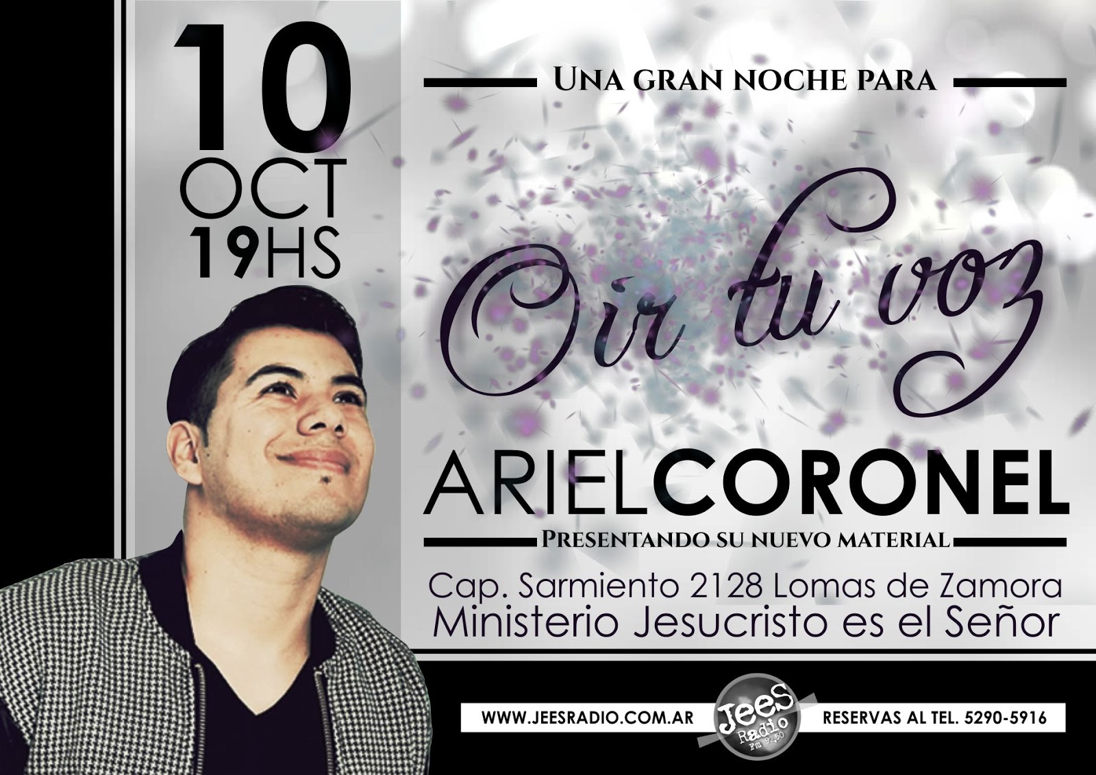 Ariel Coronel presenta OIR TU VOZ en Lomas de Zamora - JeeS Radio FM 92 50