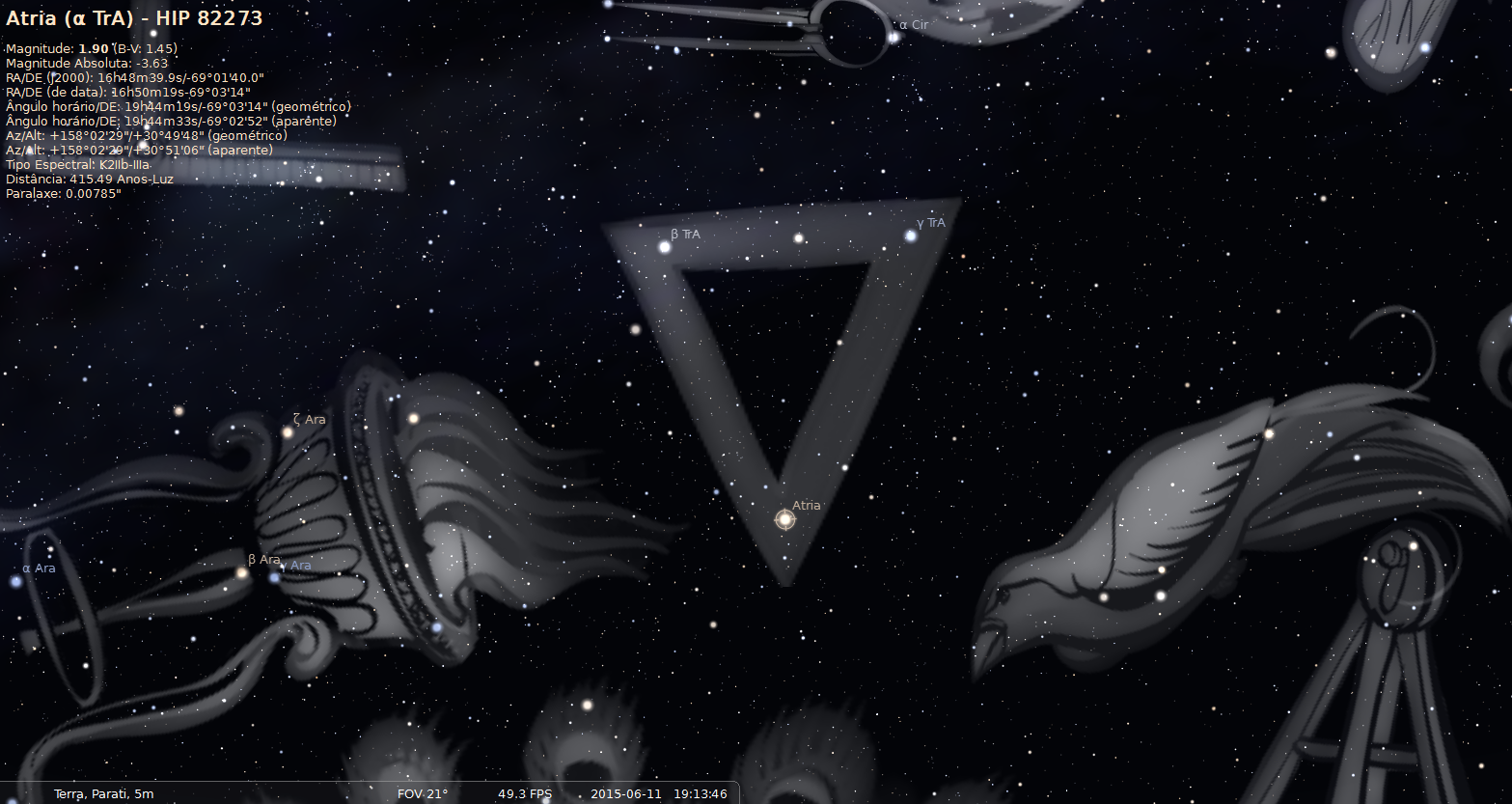 Da Terra ao Céu e ao Infinito - Algumas das 88 Constelações: TRIANGULUM ...