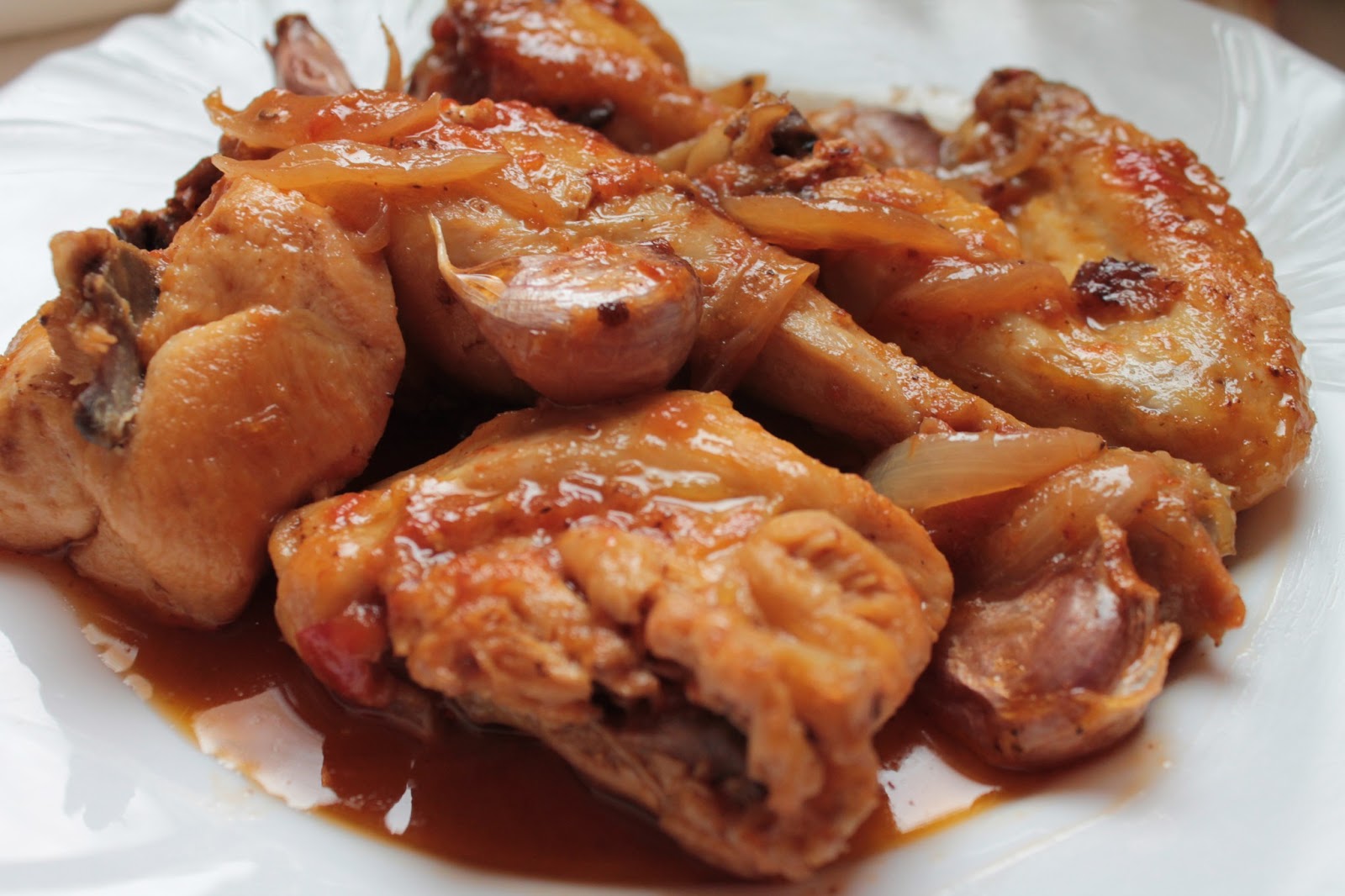 Pollo rustido ~ Con sabor a huerto