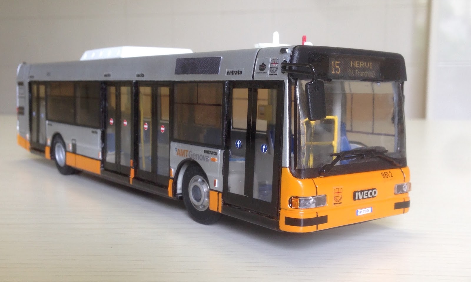 I miei autobus: IVECO CITY CLASS 8612 AMT GENOVA in scala 1:43 ...