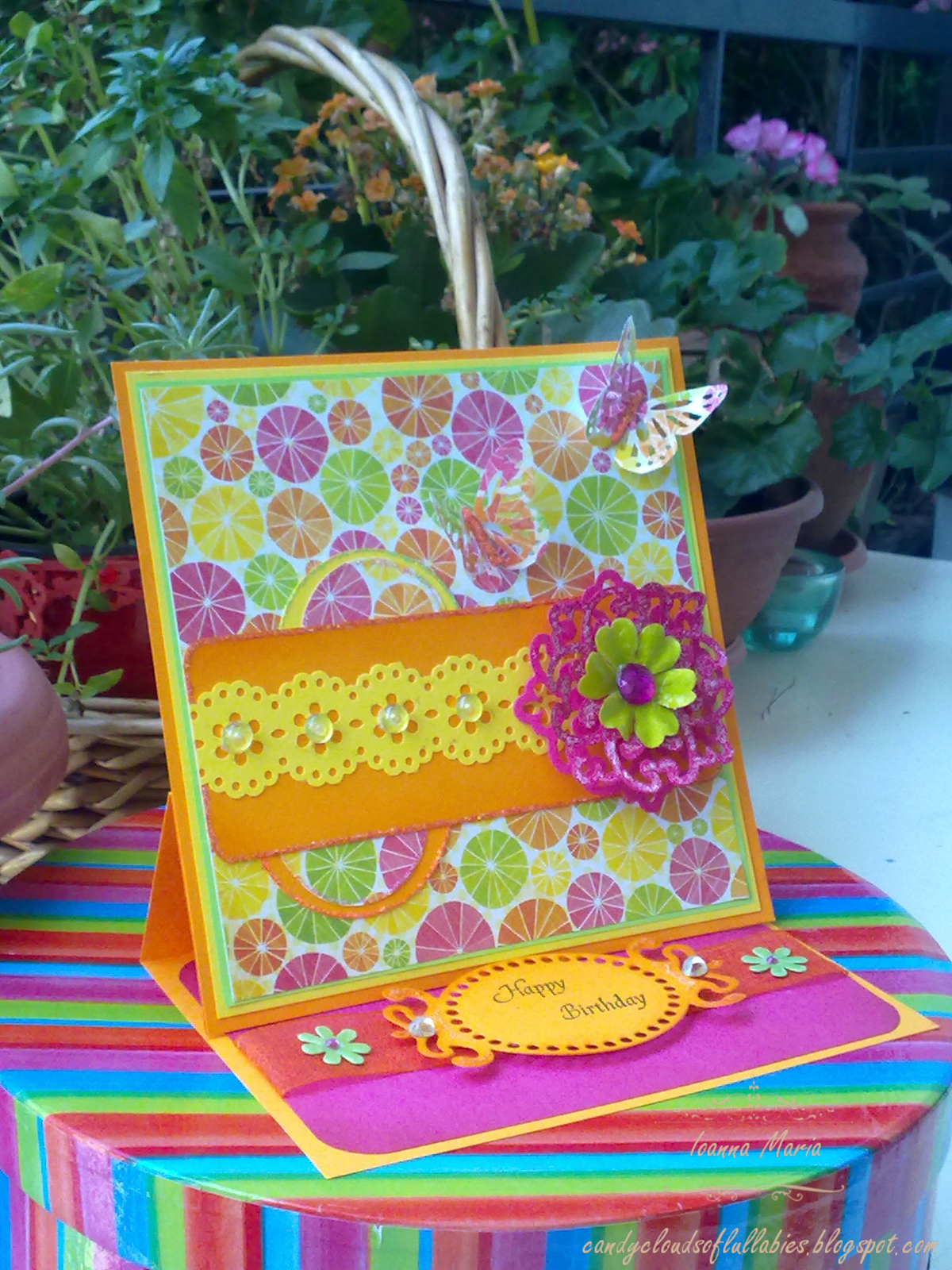 Pieces Of Me...: Birthday Easel Card - Καρτούλα Γενεθλίων Easel