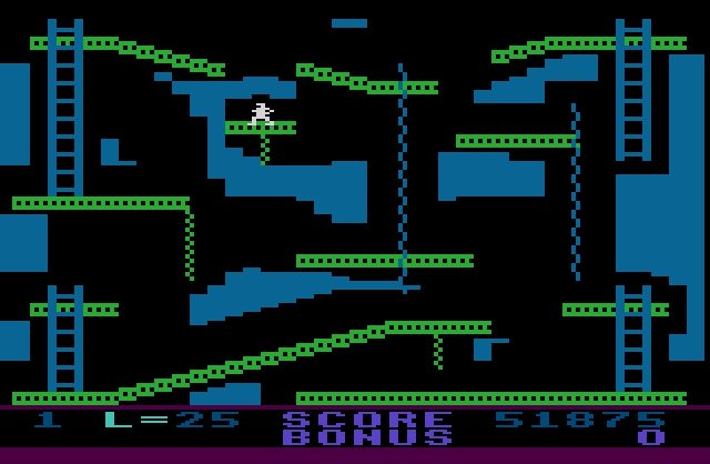 The Video Game Fanatic: Atari emulator -> Jumpman, Level 25A: Mystery Maze