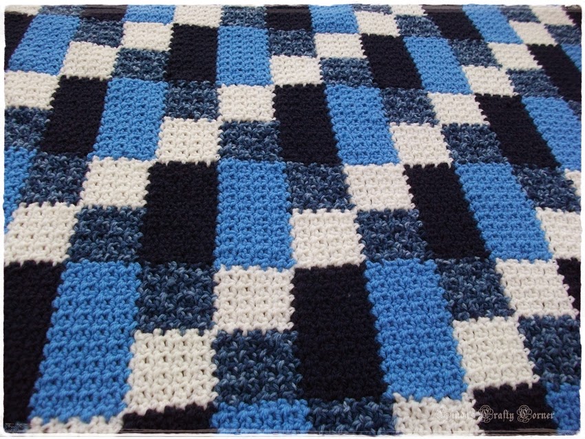 .Linda's Crafty Corner: Blue Blocks Throw