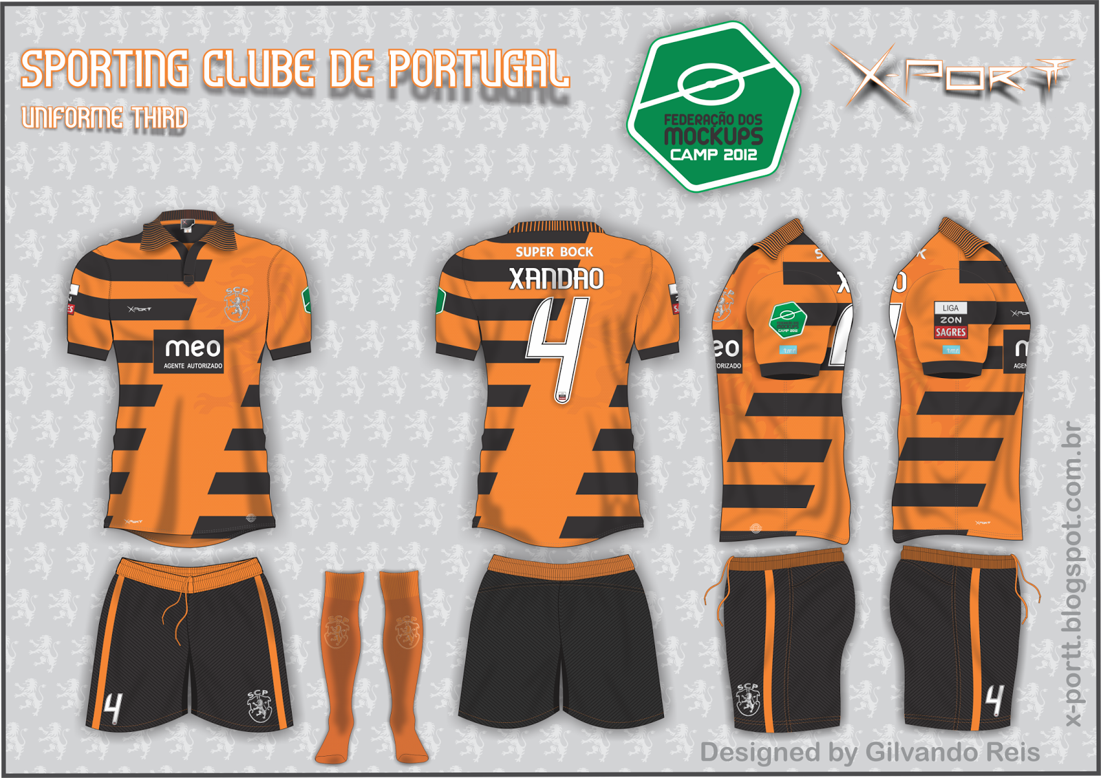 Campeonato de Mockups Camisetas de Futebol: Coleção 17 - SPORTING de ...