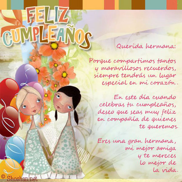 Feliz Cumpleaños Hermana ツ Tarjetas De Feliz Cumpleaños ツ